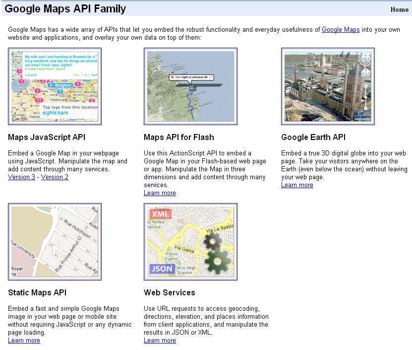 Website Integration of the Google Maps API